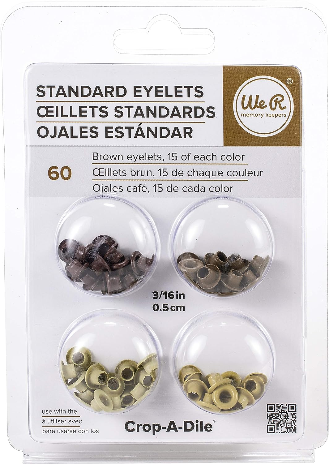 STANDAR EYELETS BROWN WRMK – latelierscrapbooking